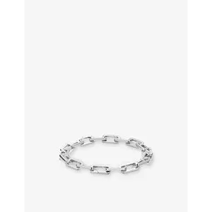 POUBEL Engraved Sterling Link Bracelet