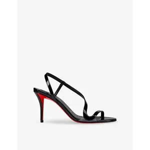 CHRISTIAN LOUBOUTIN Rosa Z 80 Patent-pvc Heeled Sandals - Black