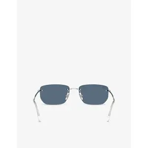 Ray-ban Irregular Metal Sunglasses - Silver