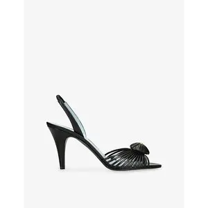 Valentino Garavani Royal 85 Leather Heeled Sandals - Black