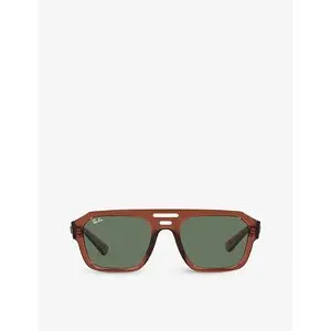 Ray-ban Rb4397 Corrigan Rectangle-frame Acetate Sunglasses