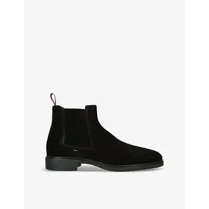 Santoni Suede Chelsea Boots - Black