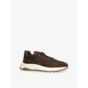 Hogan Hyperlight Suede And Mesh Trainers - Dark Brown