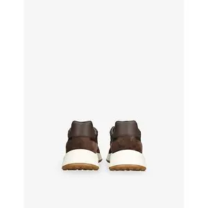 Hogan Hyperlight Suede And Mesh Trainers - Dark Brown