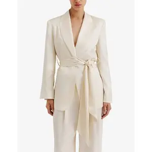 MALINA Liv Wrap Satin Blazer