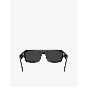 Ray-ban Rectangle-frame Acetate Sunglasses - Black