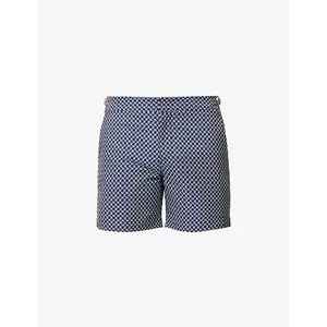 Orlebar Brown Bulldog Patterned Swim Shorts With Waist Adjusters