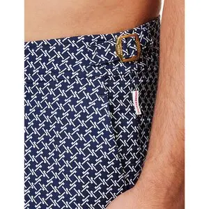 Orlebar Brown Bulldog Patterned Swim Shorts With Waist Adjusters