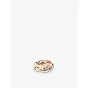 Cartier Trinity Large 18ct White-gold, Yellow-gold And Rose-gold Ring - Multicolour
