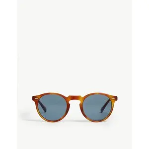 Oliver Spencer Tortoiseshell Round-Frame Sunglasses Brown