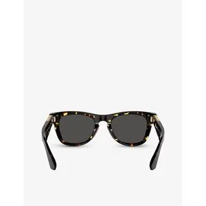 Burberry Square Frame Tortoiseshell Acetate Sunglasses - Brown