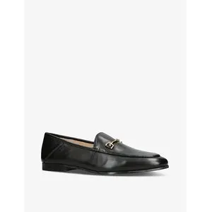 Sam Edelman Loraine Leather Loafers With Horsebit Detail - Black