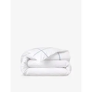 YVES DELORME Athena Bourdon-stitch Cotton Duvet Cover