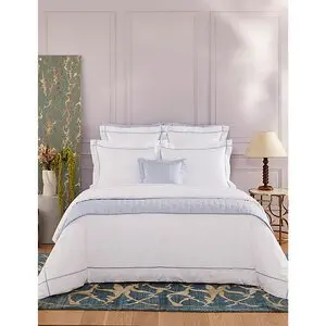 YVES DELORME Athena Bourdon-stitch Cotton Duvet Cover
