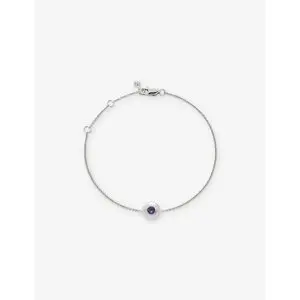 Monica Vinader Sterling And Amethyst Chain Bracelet - Silver
