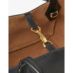 JIMMY CHOO Diamond Logo-embossed Leather Tote Bag