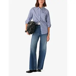 Whistles Striped Relaxed-fit Cotton Shirt