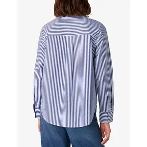 Whistles Striped Relaxed-fit Cotton Shirt