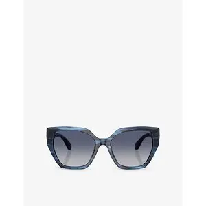 SWAROVSKI Irregular Frame Acetate Sunglasses - Blue