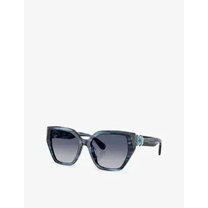 SWAROVSKI Irregular Frame Acetate Sunglasses
