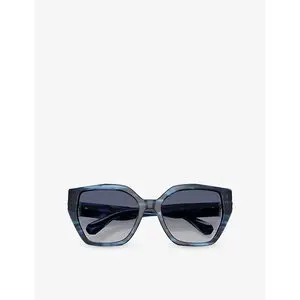 SWAROVSKI Irregular Frame Acetate Sunglasses