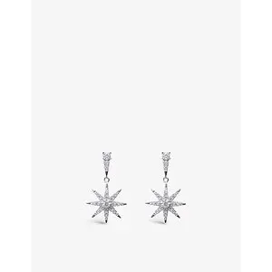 CARAT* LONDON Nysa Star-shaped Cubic Zirconia Drop Earrings - Silver