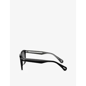 Oliver Spencer Square-frame Acetate Sunglasses - Black