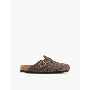 BIRKENSTOCK Boston Buckled Wool Clogs - Cocoa