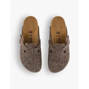 BIRKENSTOCK Boston Buckled Wool Clogs