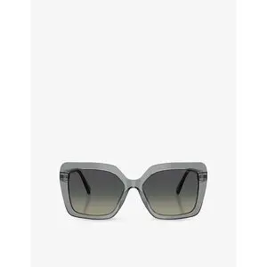 SWAROVSKI Irregular-frame Acetate Sunglasses - Grey