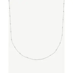 Monica Vinader Sterling Chain Necklace With Oval Details - Silver