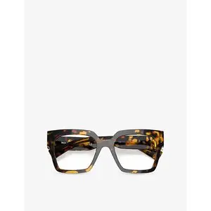 Miu Miu Square-frame Acetate Optical Glasses - Brown