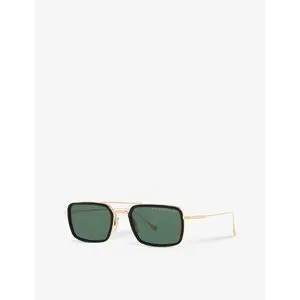 Dita Dts-134-02 Flight.008 Titanium And Acetate Rectangle-frame Sunglasses