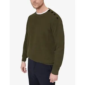 The Kooples Waffle-texture Knitted Cotton Jumper