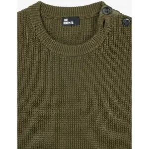 The Kooples Waffle-texture Knitted Cotton Jumper
