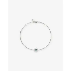 Monica Vinader Sterling Aquamarine Chain Bracelet - Silver