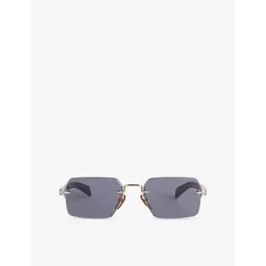 DB EYEWEAR BY DAVID BECKHAM 7109/s Rectangle-frame Sunglasses - Black