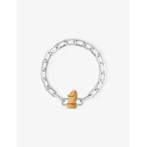 POUBEL Sterling And Enamel Chess Knight Charm