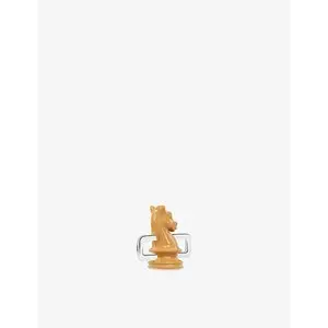 POUBEL Sterling And Enamel Chess Knight Charm