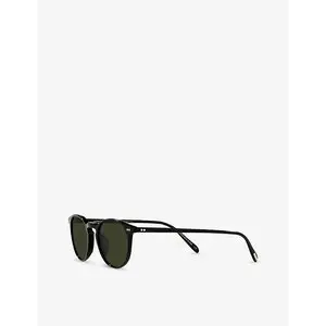 Oliver Spencer Acetate Round Frame Sunglasses - Black