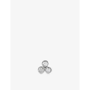 Monica Vinader 14ct White Gold And Lab-grown Diamond Single Stud Earring - Silver