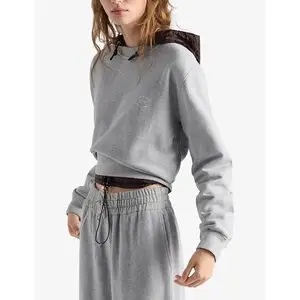 Prada Cotton Sweatshirt With Logo Print