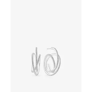 SIF JAKOBS Spirale Grande Cubic Zirconia Earrings - Silver