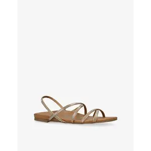 PEDRO GARCIA Embellished Crossover Leather Sandals