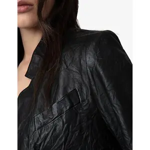 Zadig&Voltaire Verys Crinkled Leather Blazer