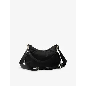 Prada Large Re-nylon And Leather Shoulder Bag - Black
