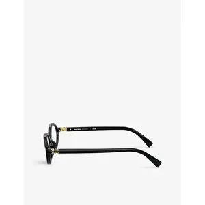 Miu Miu Oval-frame Acetate Eyeglasses - Black