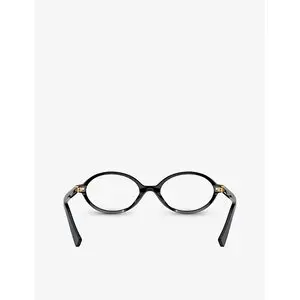 Miu Miu Oval-frame Acetate Eyeglasses - Black