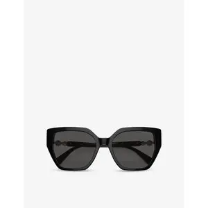 SWAROVSKI Sk6016 Irregular-frame Acetate Sunglasses - Black