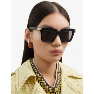Bottega Veneta Bv1005s Oversized Square-frame Sunglasses